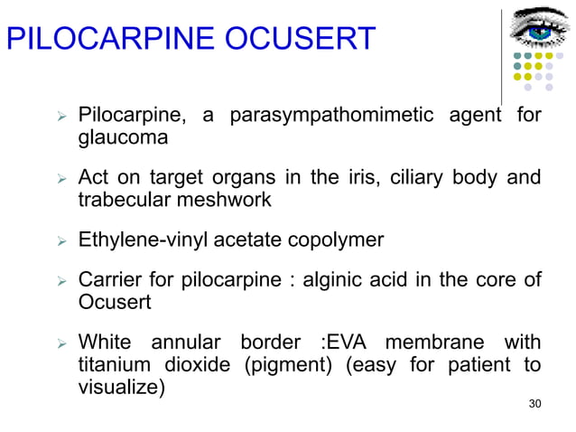 OCCULARDRUGDELIVERYSYSTEM Introduction Potential benefits ...