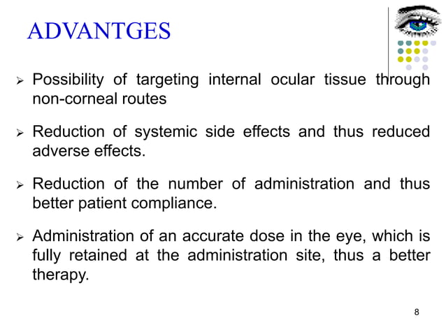 OCCULARDRUGDELIVERYSYSTEM Introduction Potential benefits ...