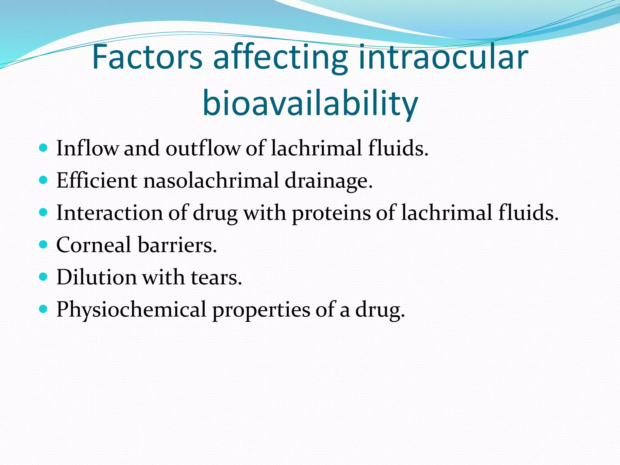 Occular drug delivery system ppt | PPTX