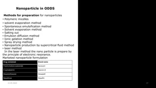 ocular drug delivery system (ODDS) barriers, rought of administration ...