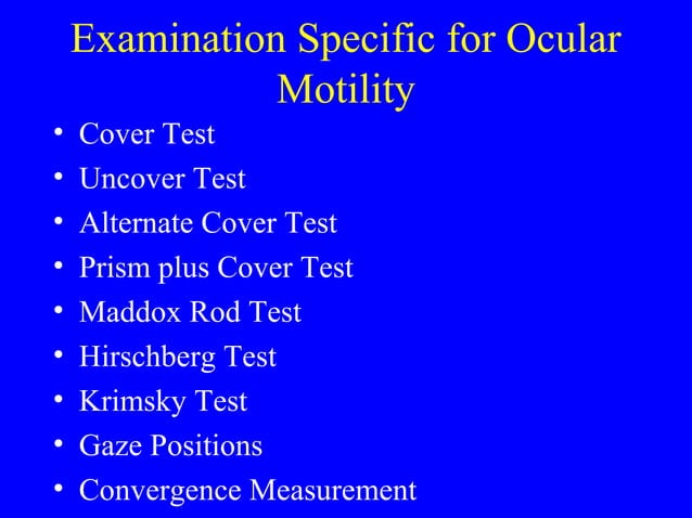 Occular motility | PPT | Eye and Vision Conditions | Diseases and ...