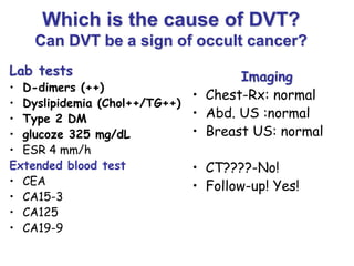 Occult cancer screening in thromboembolic disease | PPT