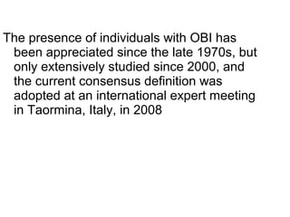 OCCULT H B V INFECTION, Dr BÙI ĐẮC CHÍ | PPT