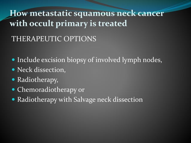 Occult primary mangmnt | PPTX