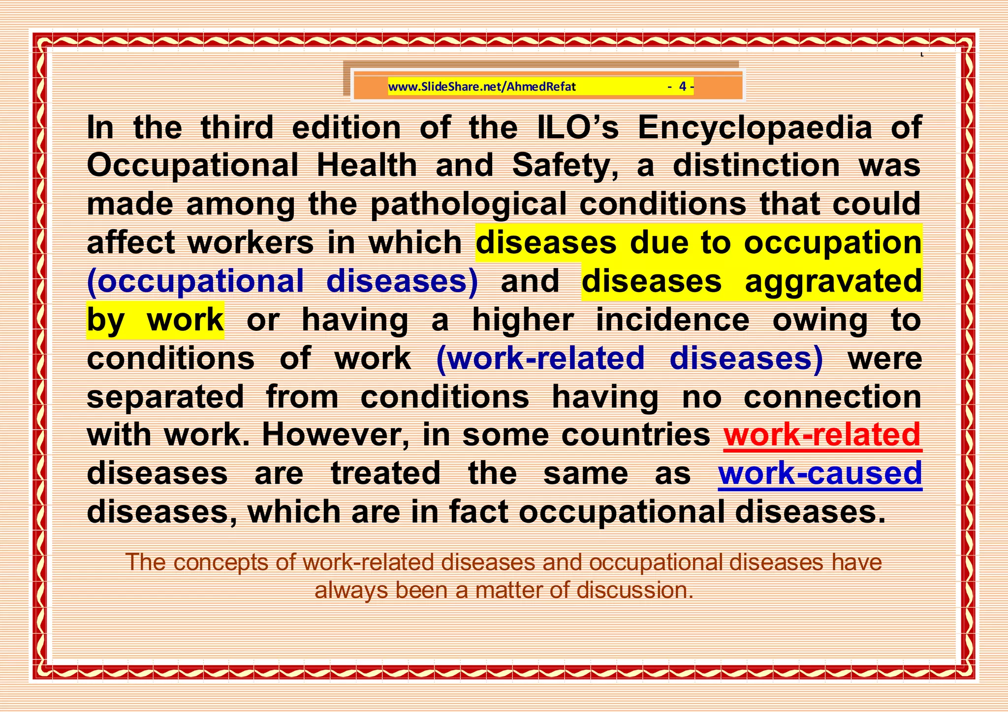 Occupational Diseases - International List | PDF