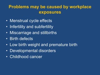 Occupational Hazards that Impacts on Reproductive Health | PPTX