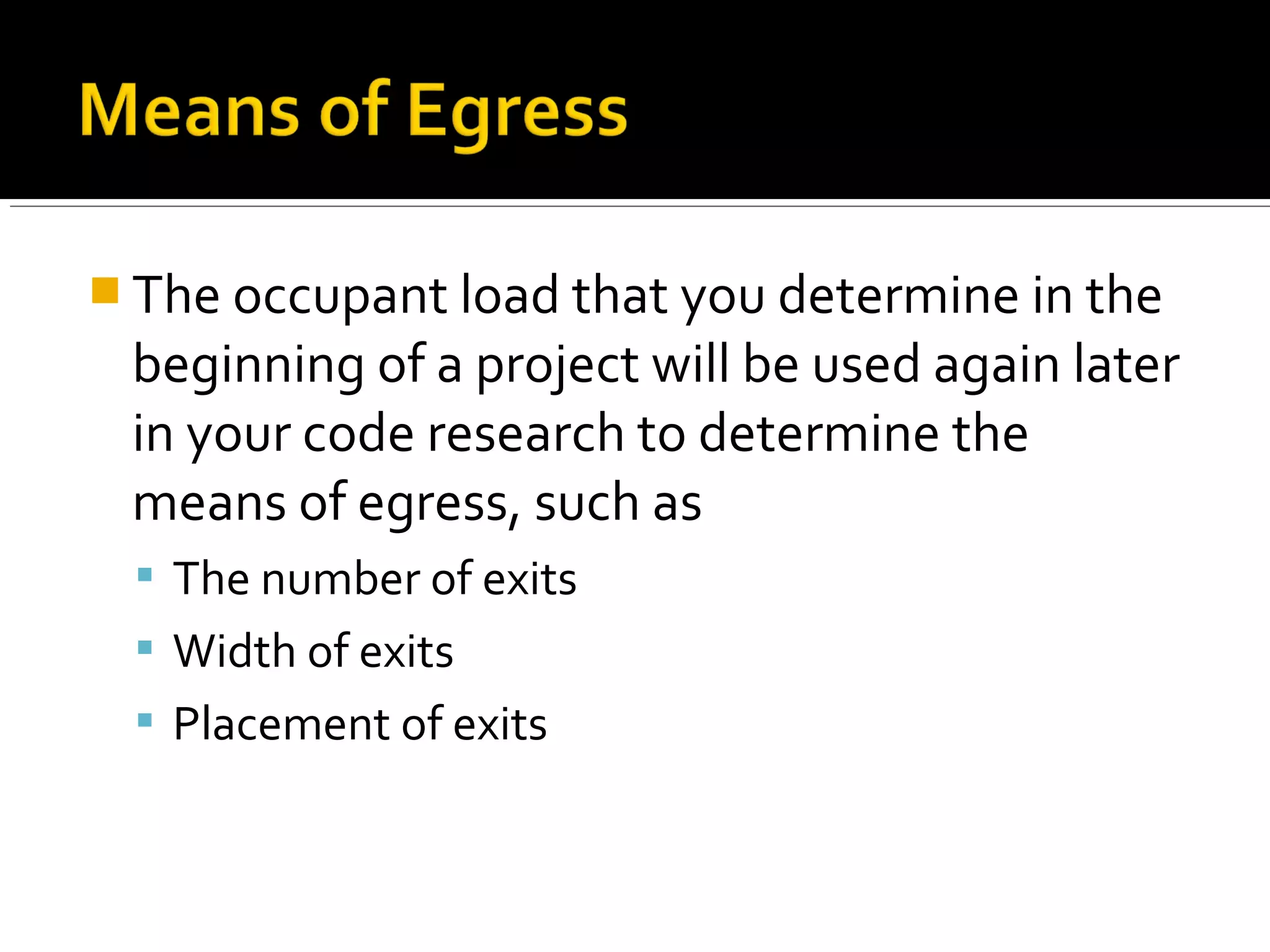 Occupancy Load | PPT
