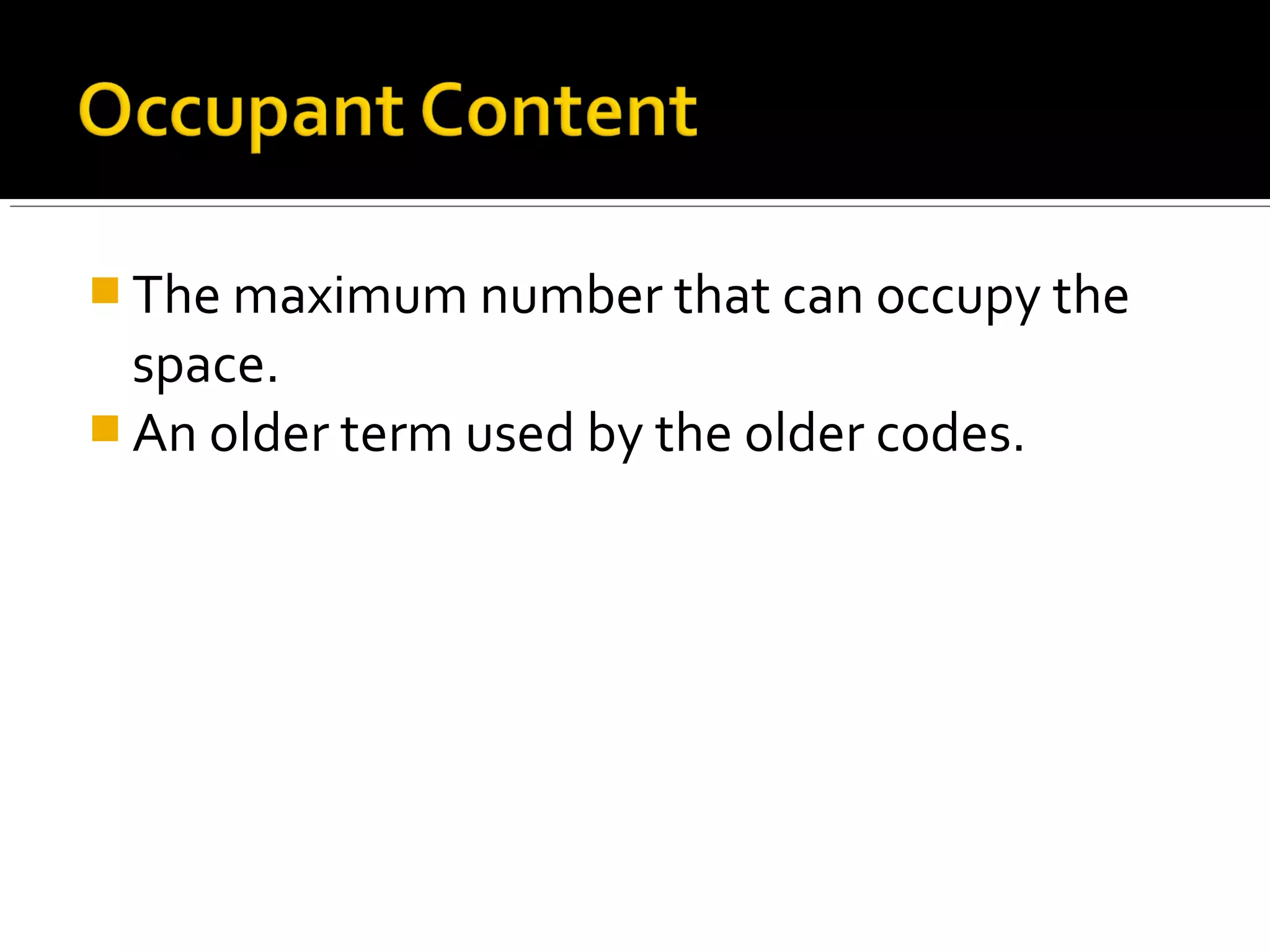 Occupancy Load | PPT