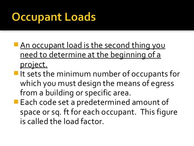 Occupancy Load