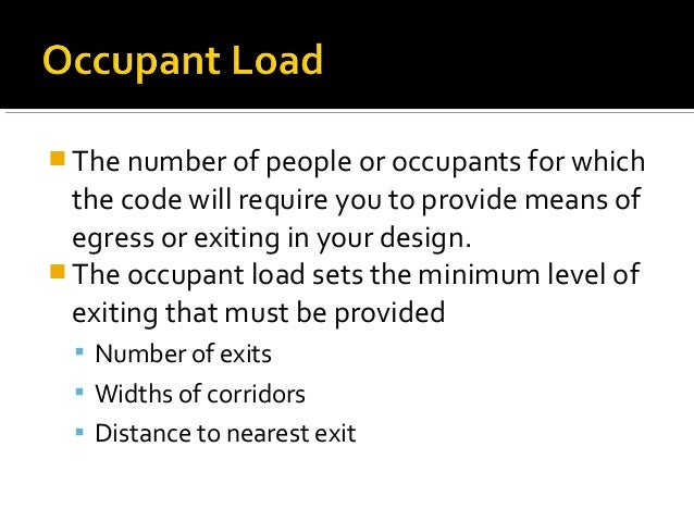 Occupancy Load
