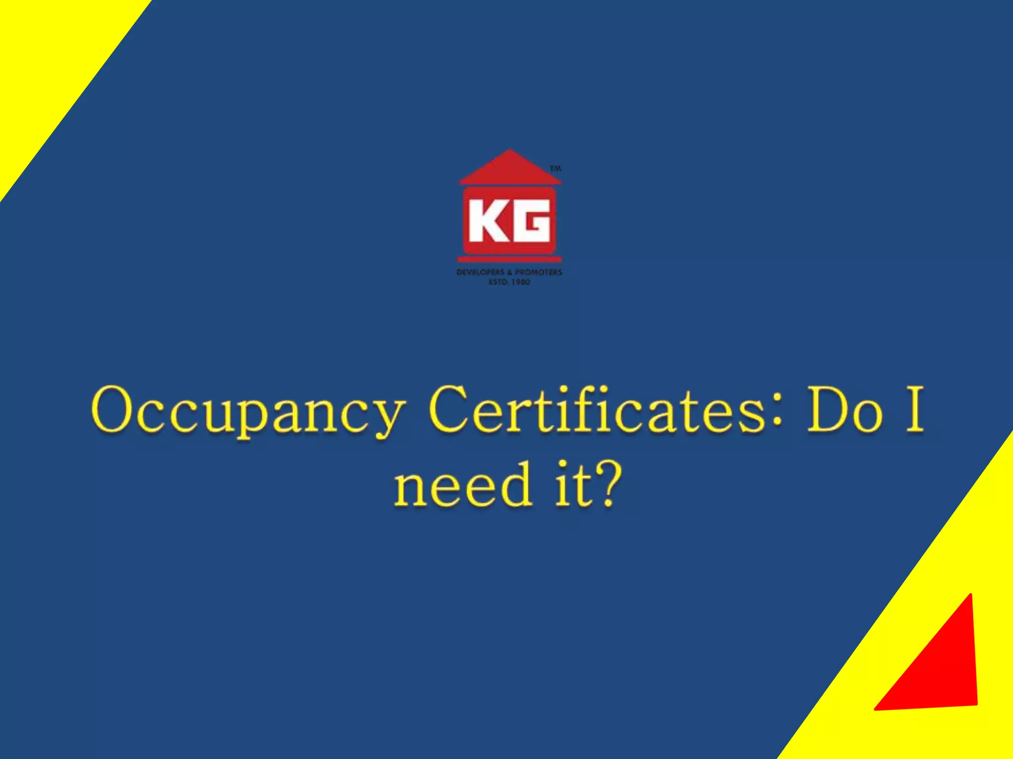 Occupancy certificates - Do I need it | PPTX