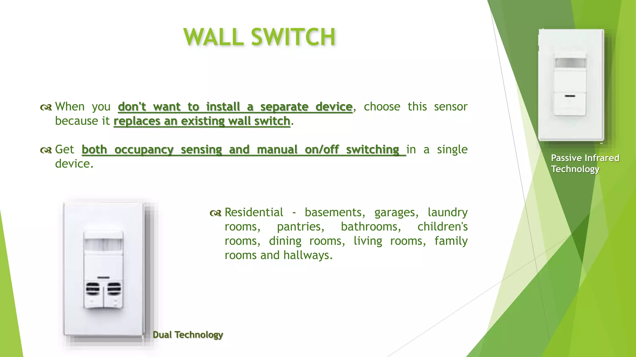 Occupancy sensors | PPTX