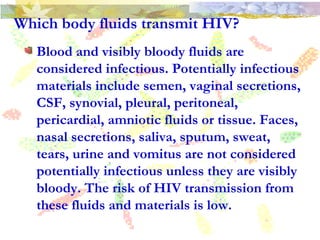 Occupatinal expolure to hiv dr. rabi | PPT