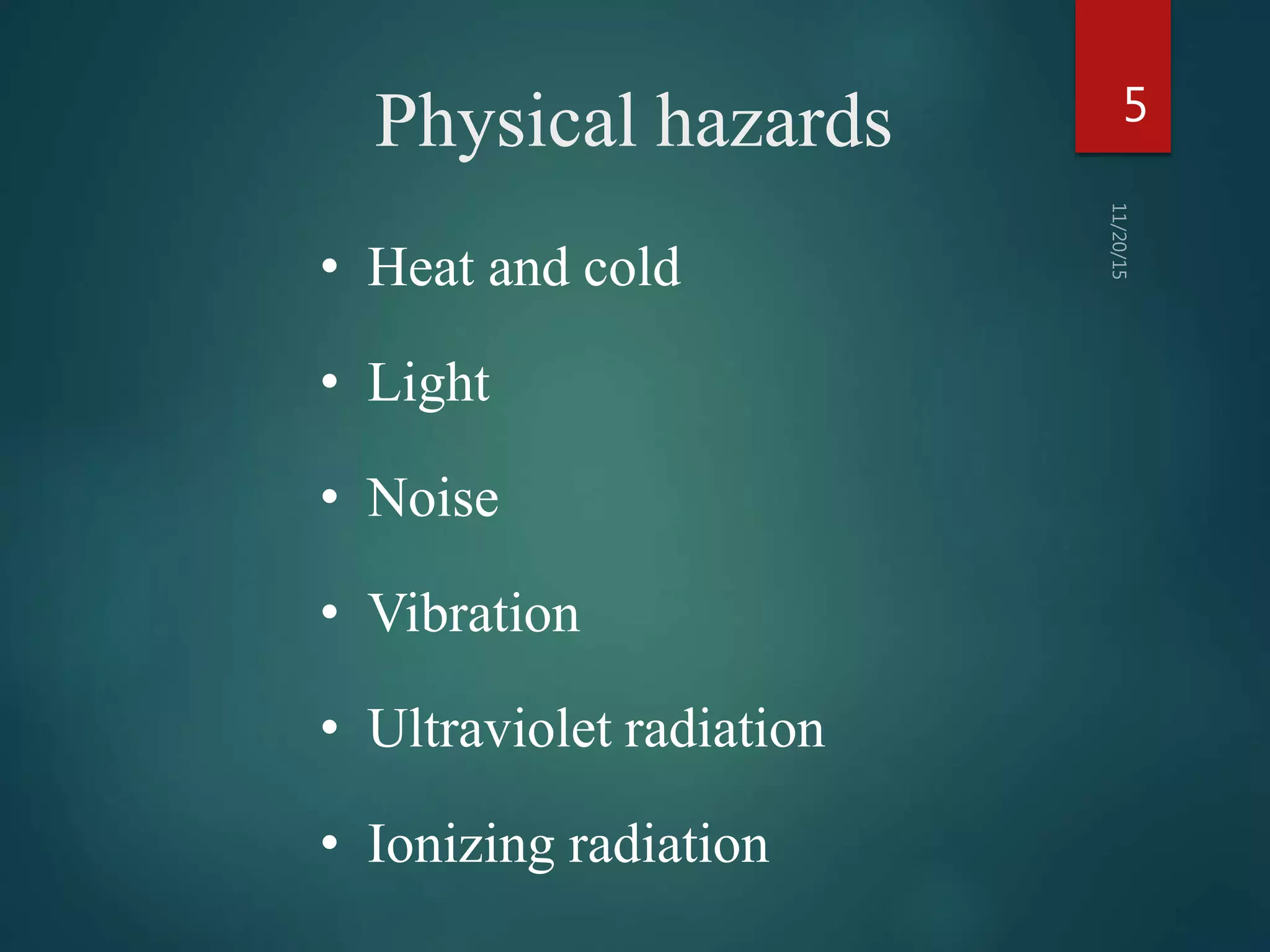 Occupational health hazards | PPTX