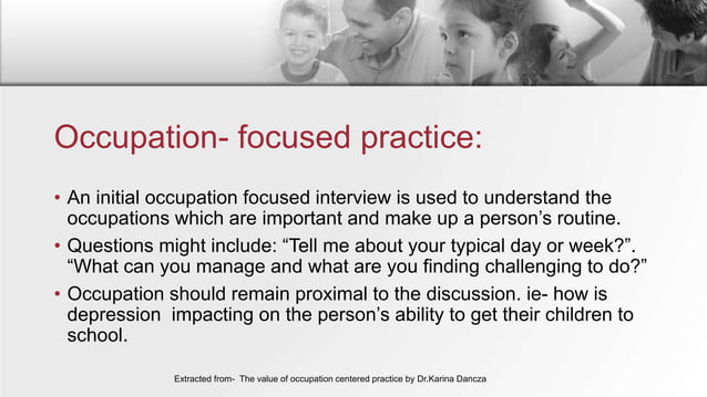 Occupation centered practice | PPTX