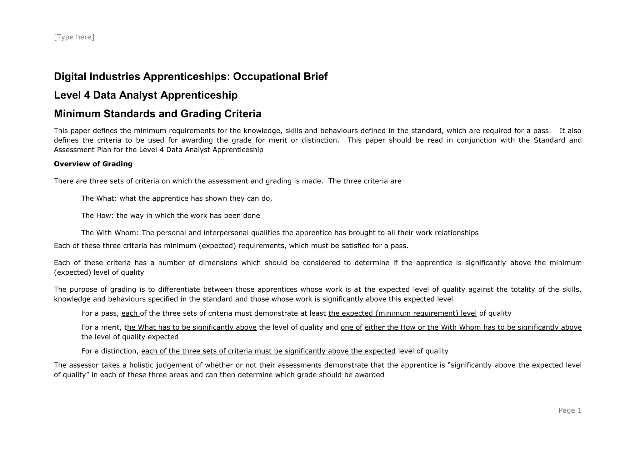 Data Analyst Occupational Brief | PPT