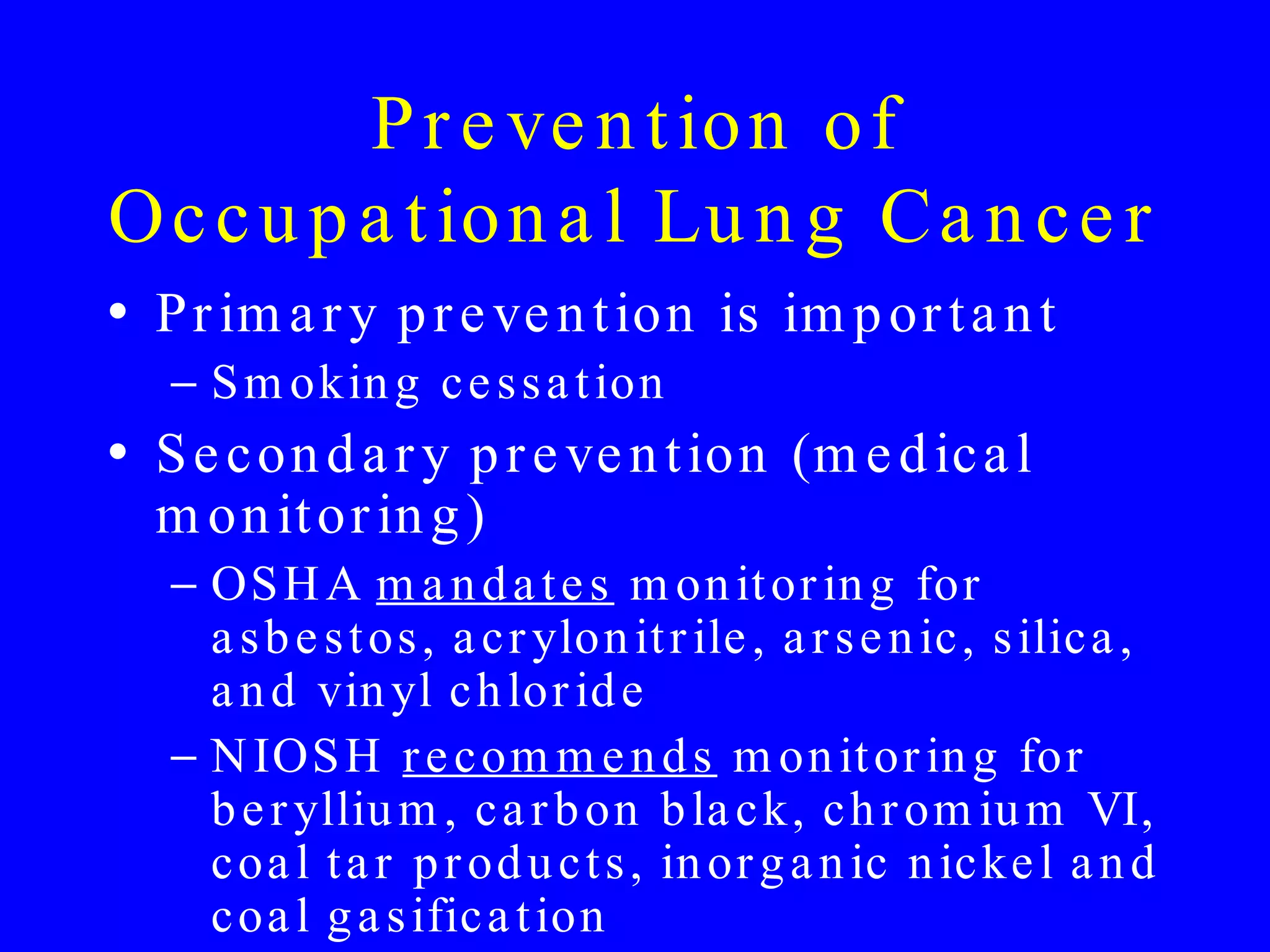 OCCUPATIONAL CANCERS | PPT