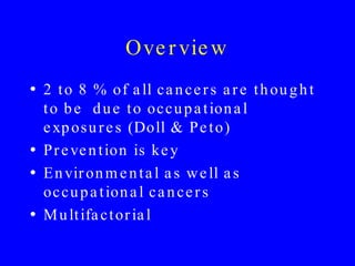 OCCUPATIONAL CANCERS | PPT