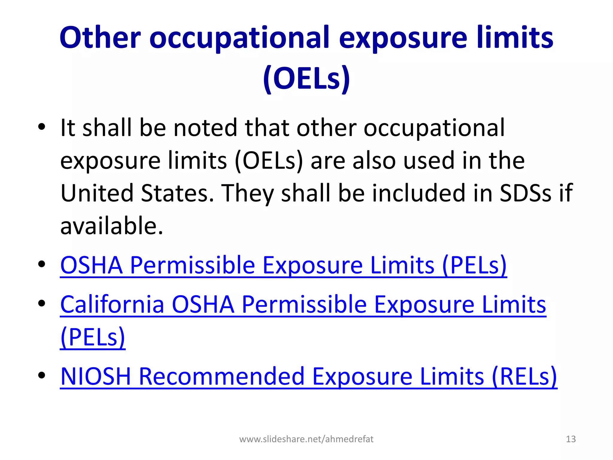 Occupational exposure-limits | PDF