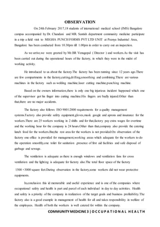 Occupational hazard report | DOCX