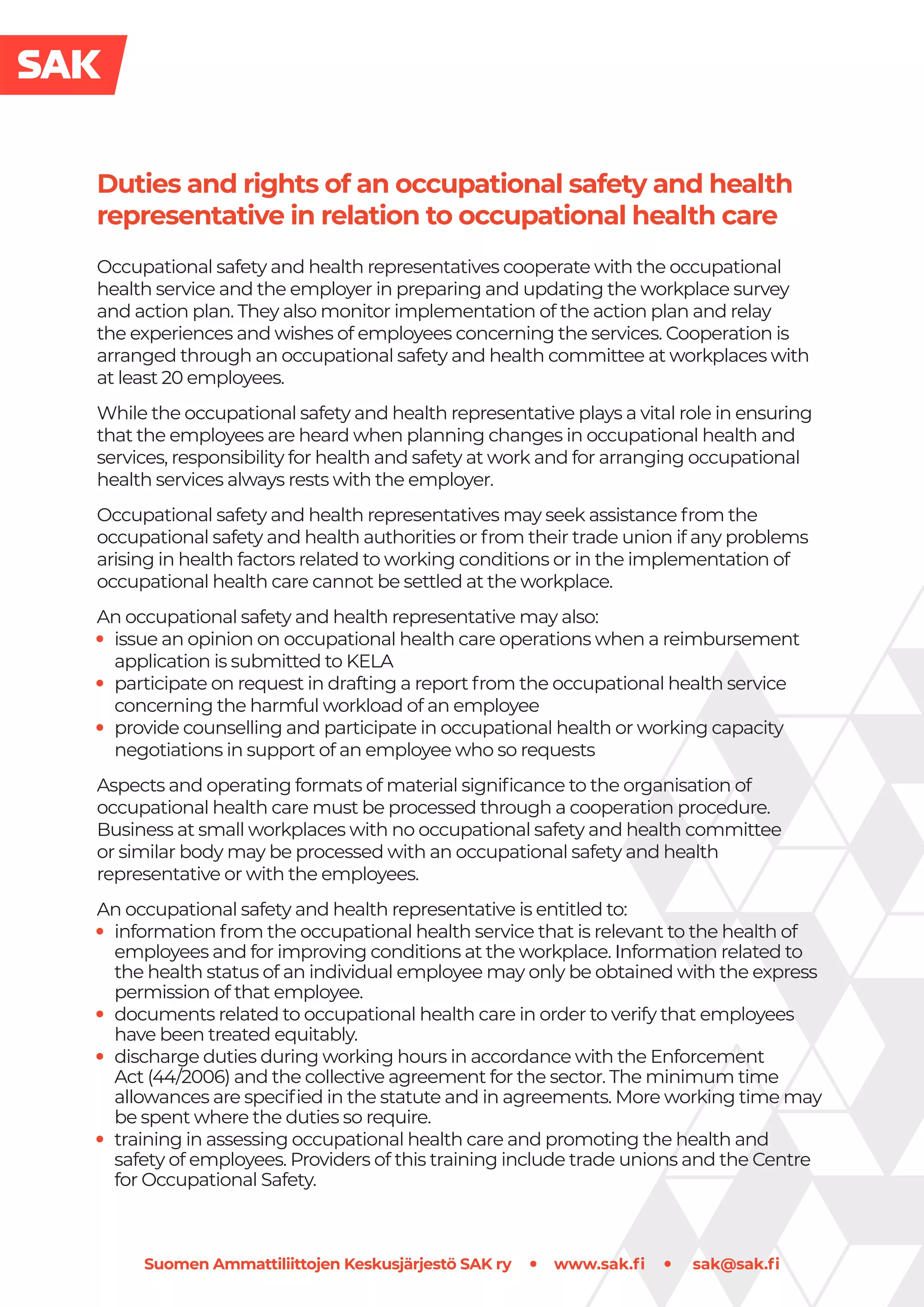 Occupational health care in a nutshell | PDF