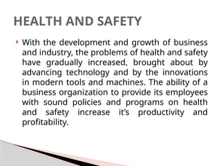 Occupational-Safety and Health - An Overview | PPTX