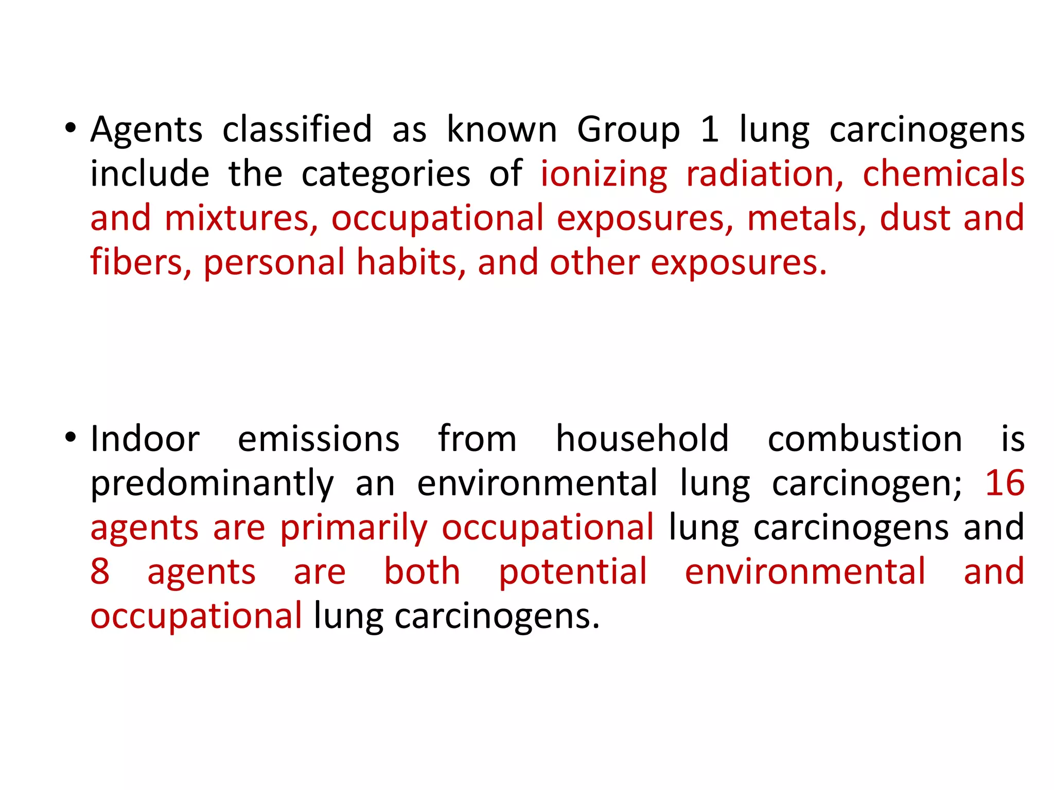 Occupational and environmental causes of lung cancer | PPTX