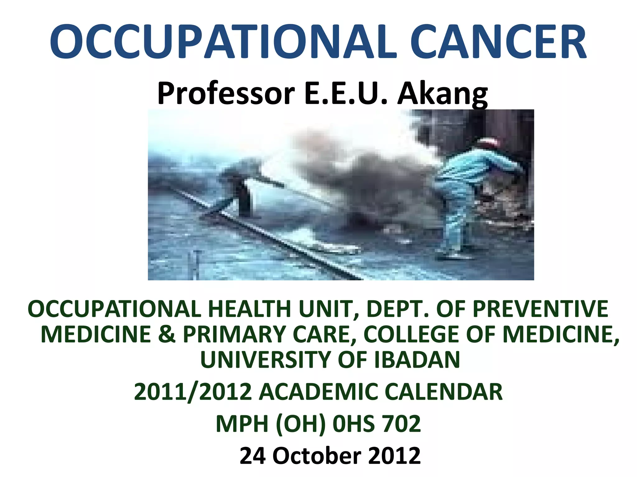 Occupational cancer | PPT