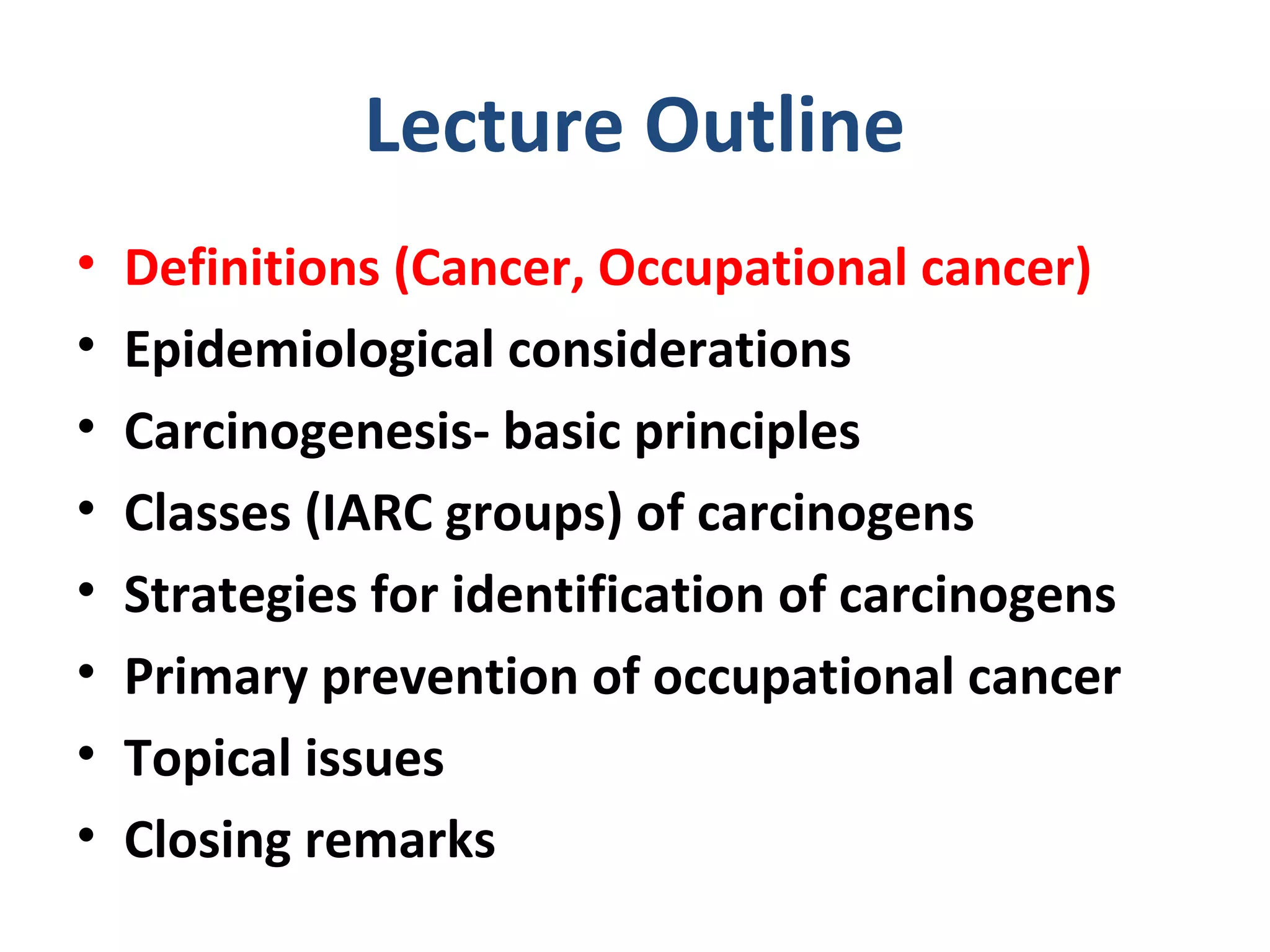 Occupational cancer | PPT