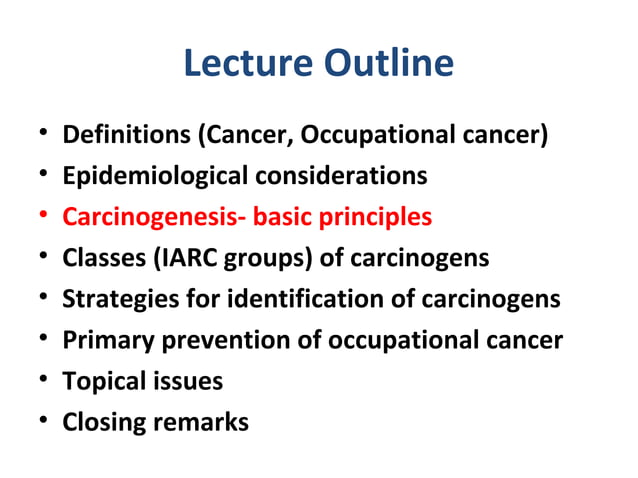 Occupational cancer | PPT