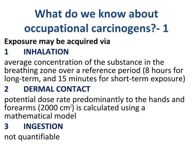 Occupational cancer | PPT