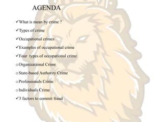 Occupational crime | PPTX