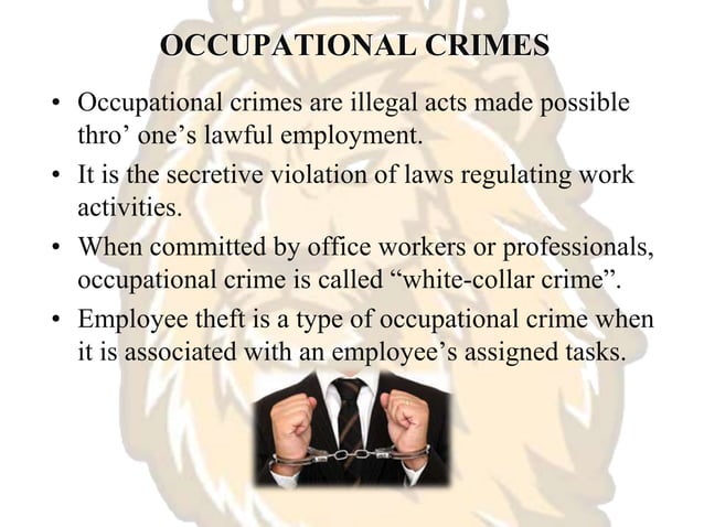 Occupational crime | PPTX