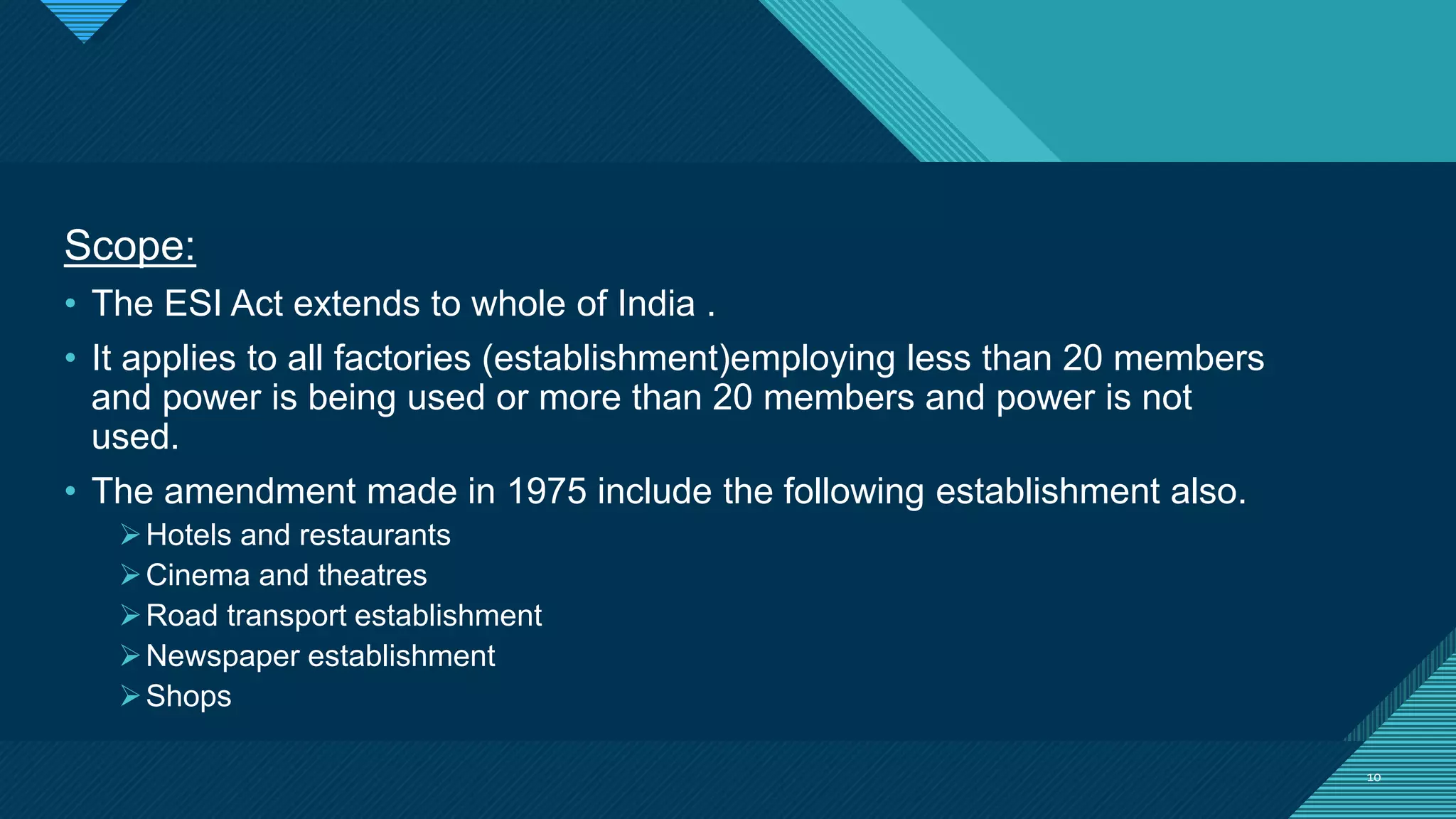 Occupational diseases (Part 5) - ESI Act 1948 | PPTX