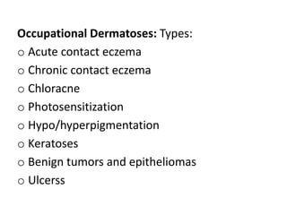 Occupational diseases 11 | PPTX