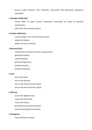 Occupational diseases caused by physical agents, chemical | PDF ...