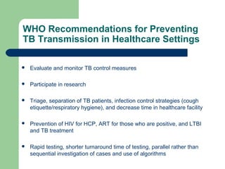 Occupational Exposure to Tuberculosis | PPT