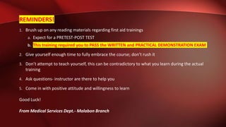 Occupational first aid & basic life support training.pptx | First Aid ...