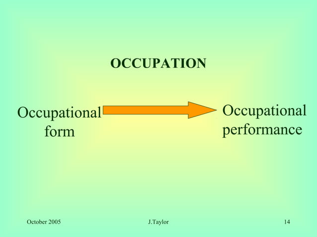 Occupational form and occupational performance 2005 | PPT | Resume ...