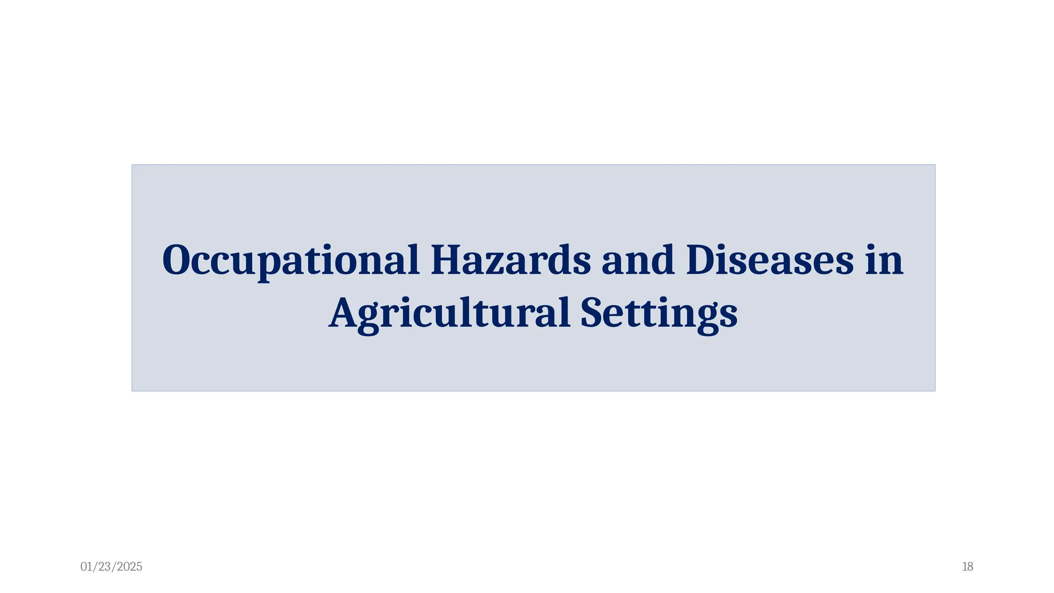 Occupational Hazard and its types and survey of various occupational ...