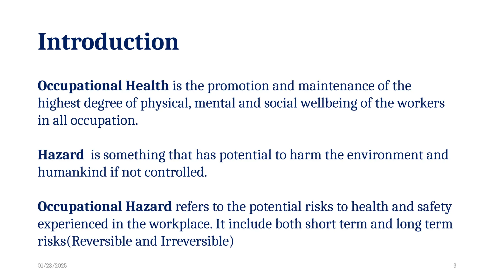 Occupational Hazard and its types and survey of various occupational ...