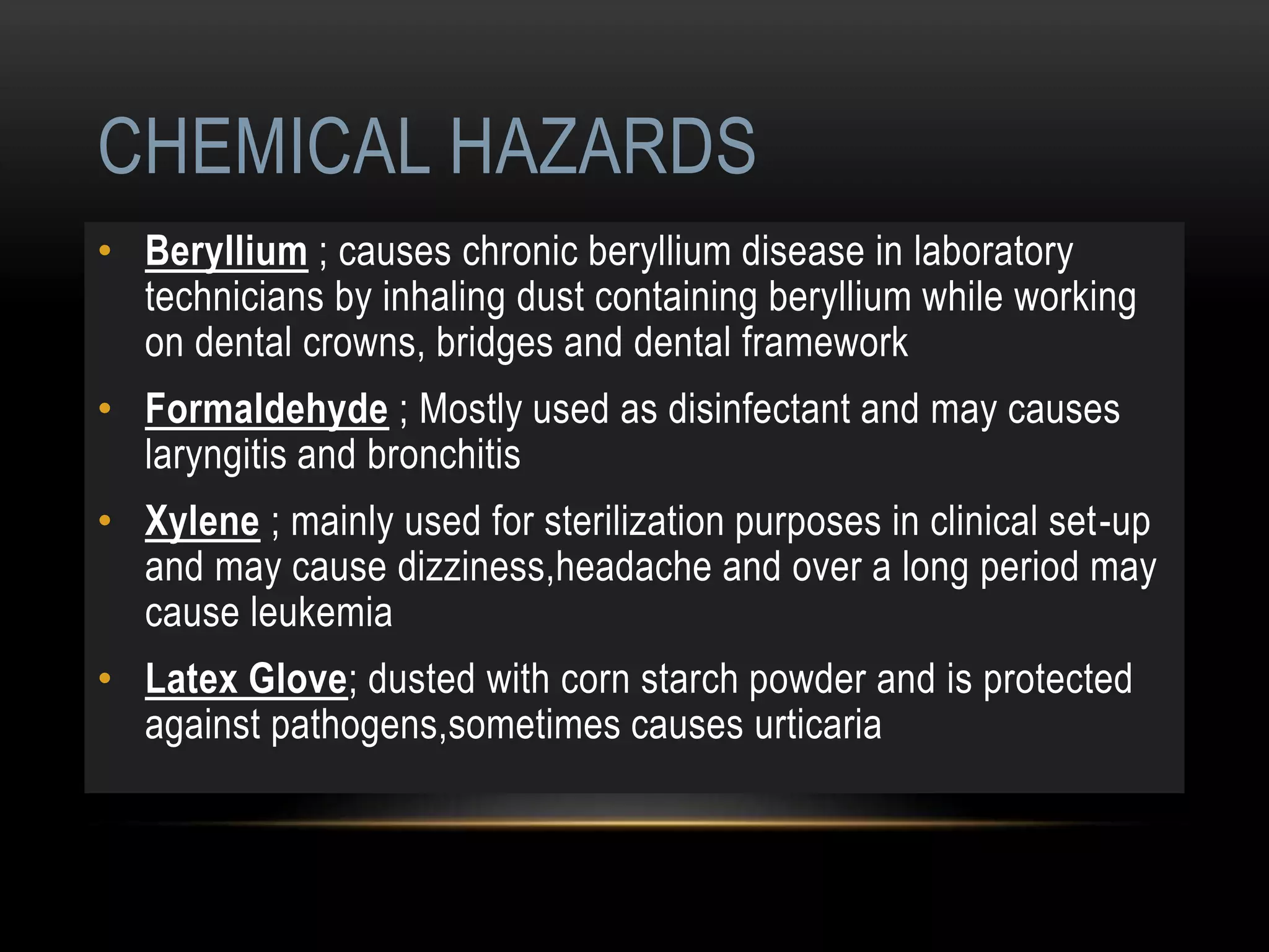 Occupational hazards in dentistry | PPTX
