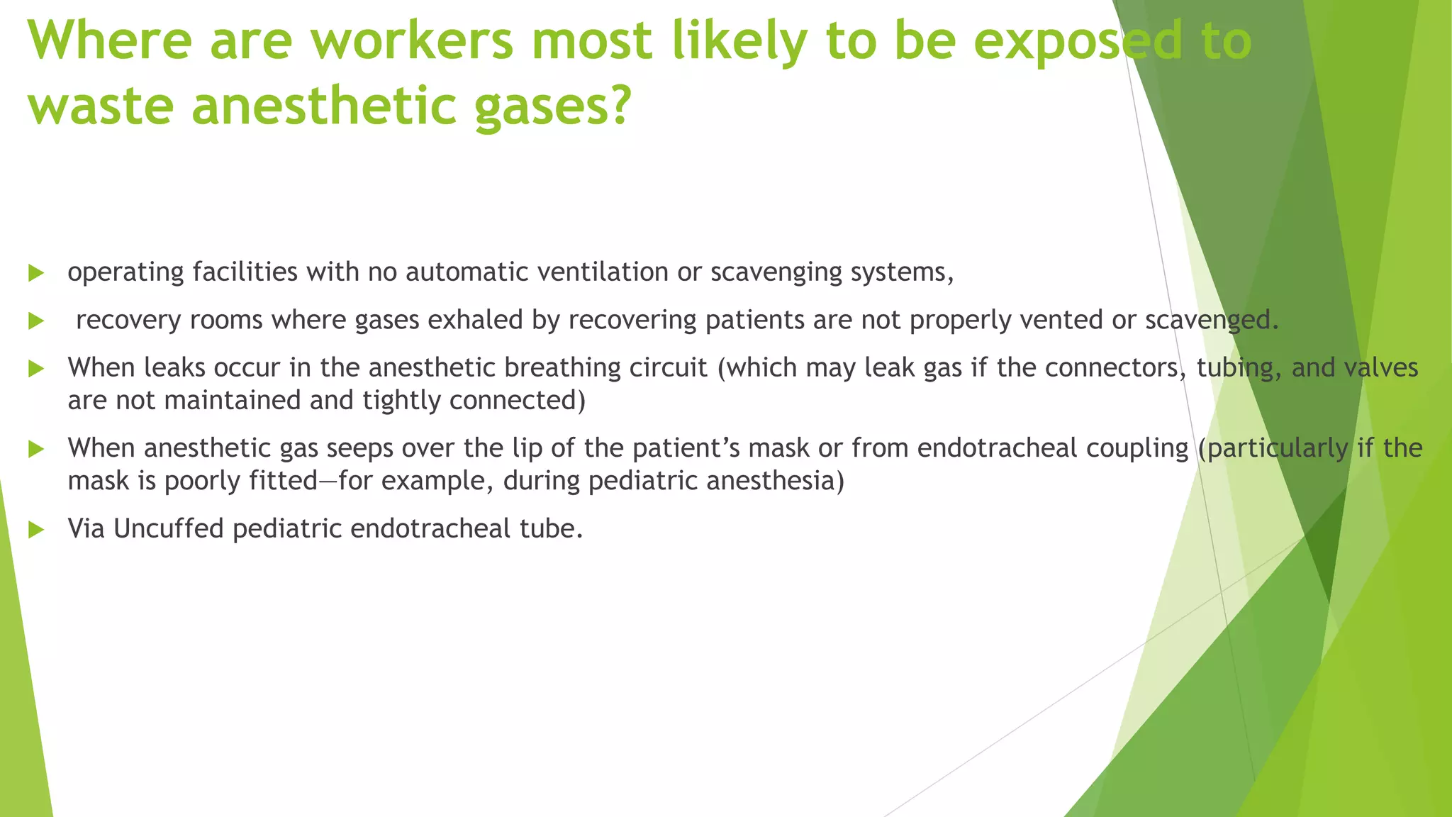 Occupational hazards of Anesthesia | PPTX