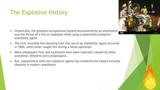 Occupational hazards of Anesthesia | PPTX