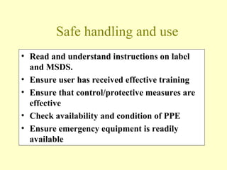 Occupational hazards and chemical handling..ppt