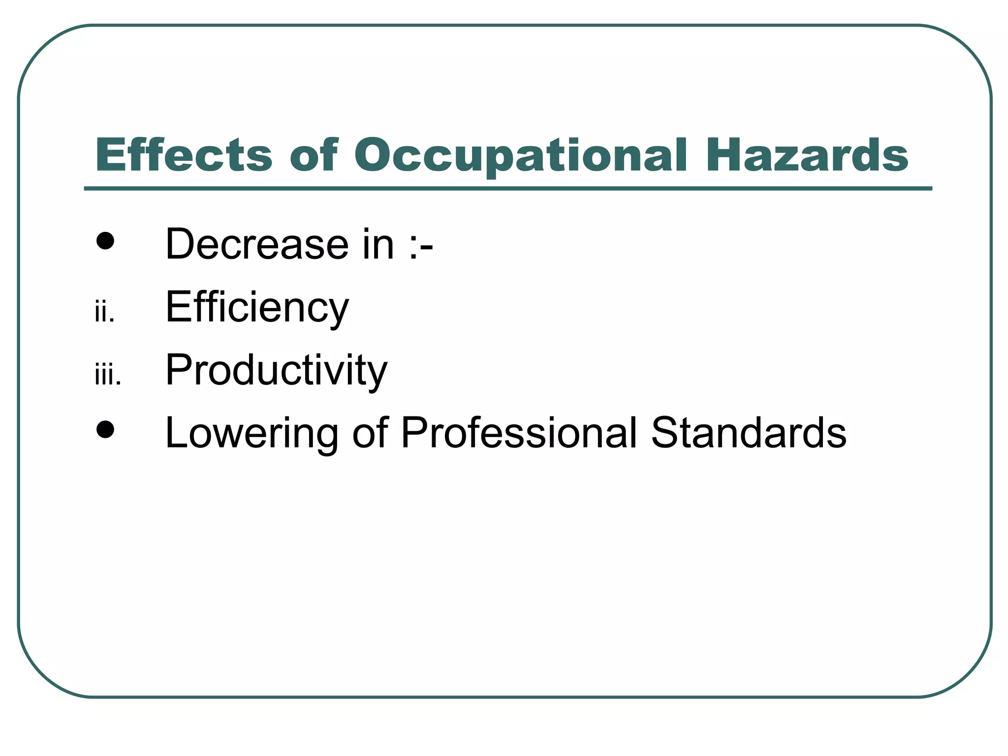 Occupational hazards of professionals | PPT