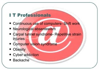 Occupational hazards of professionals | PPT
