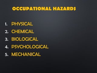 occupationalhazardsshivgoel.pptx by aakarsh | PPTX