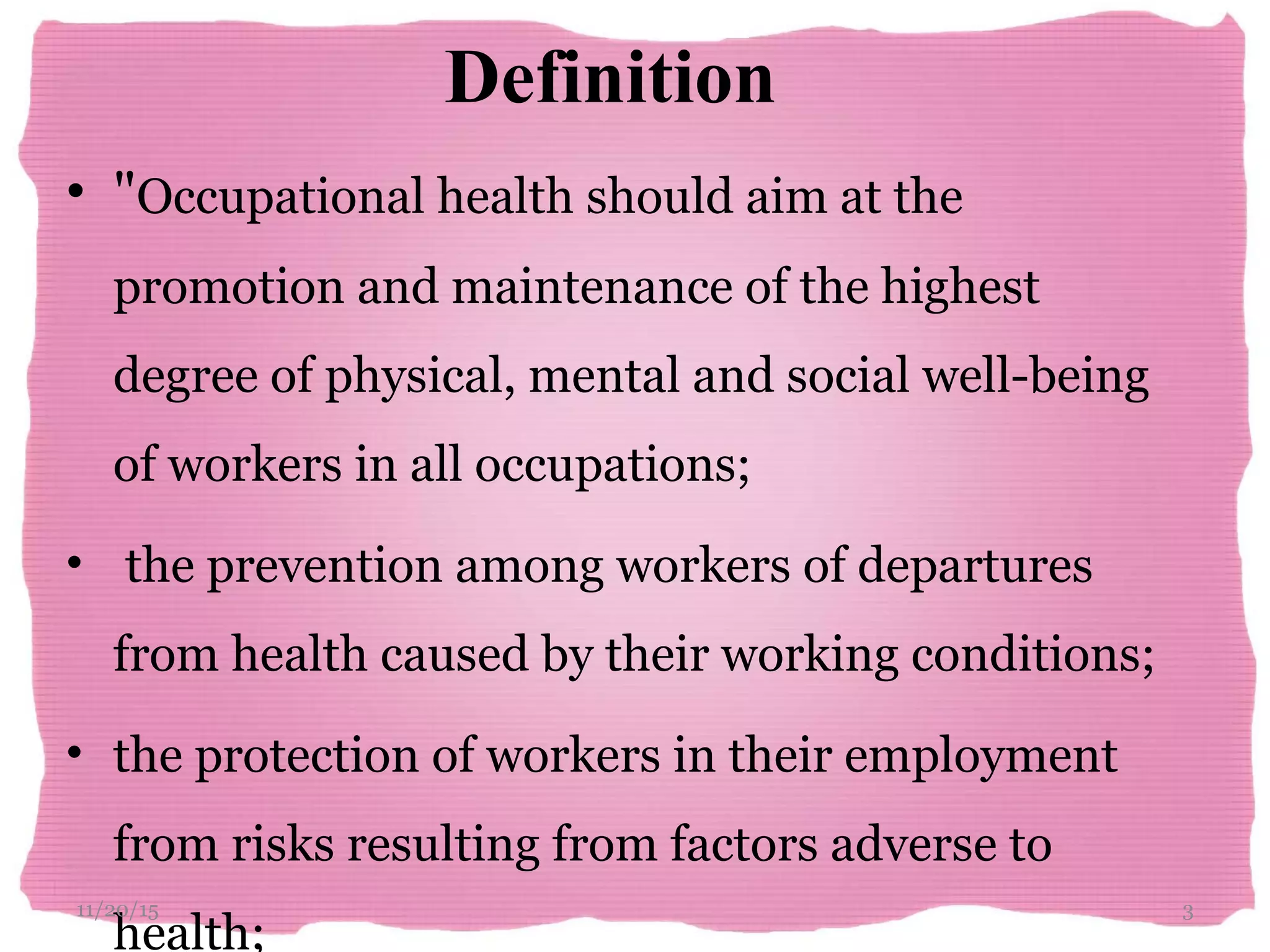 Occupational health | PPT