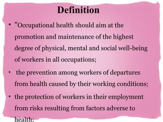 Occupational health | PPT